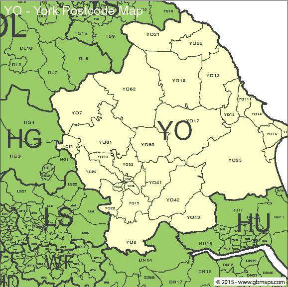 York Postcode Area And District Maps In Editable Format York Postcode Area And District Maps In Editable Format